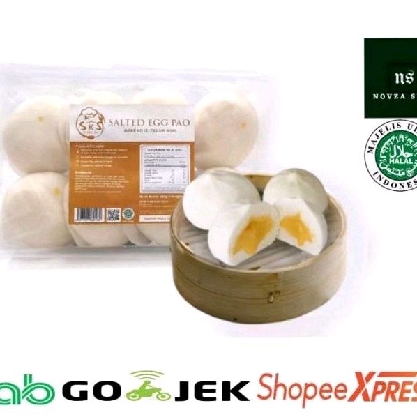 Jual Dimsum Bakpao telur asin /Salted Egg Frozen food (1 pack isi 8 pcs ...