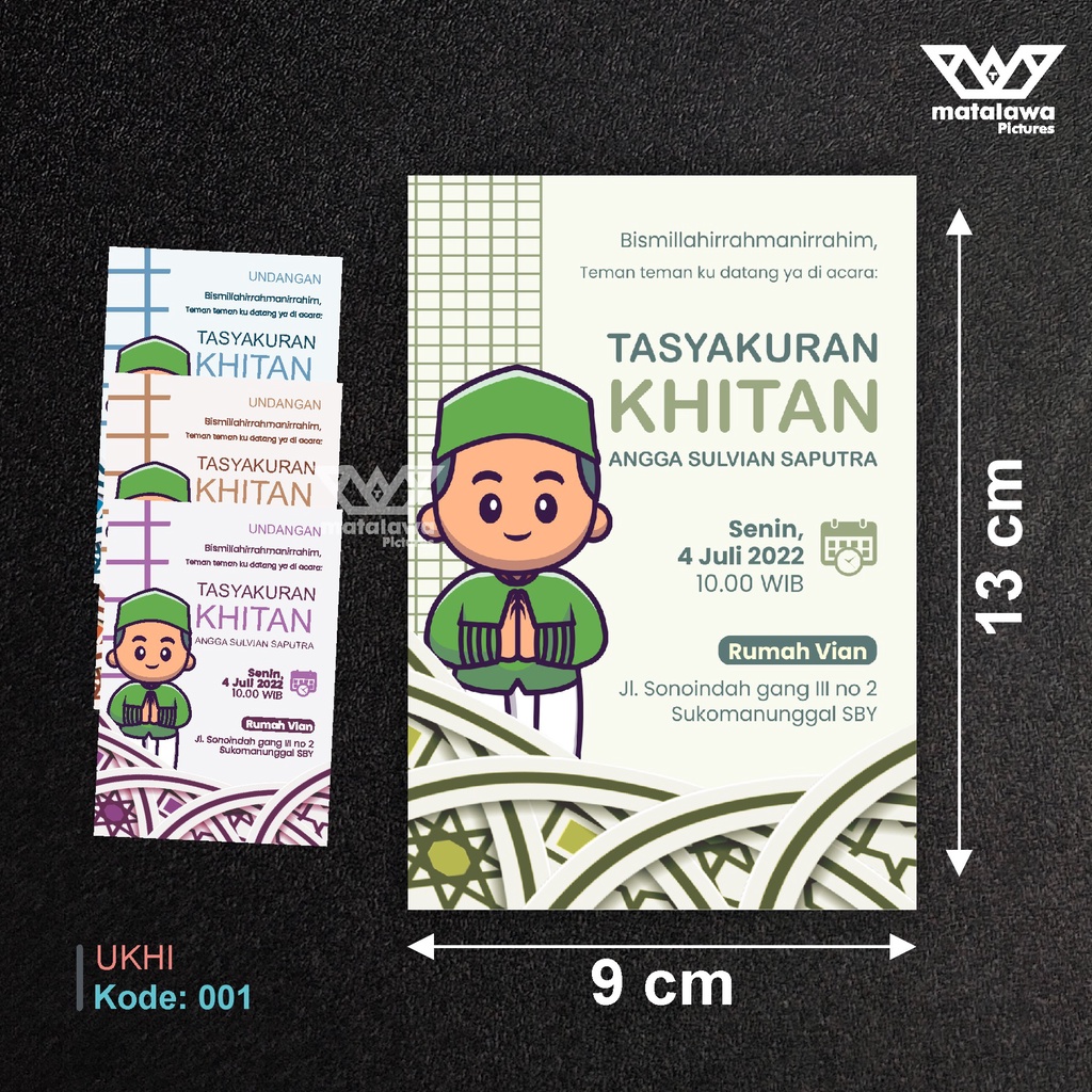 Jual Cetak Undangan Mini Pernikahan Khitan Desain Vintage, Rustic ...