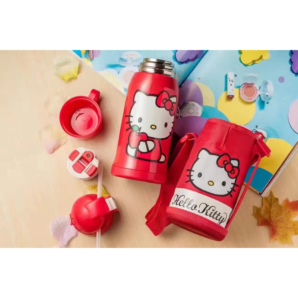 Jual Thermos 2 in 1 Hello Kitty - Doraemon / botol termos botol minum ...