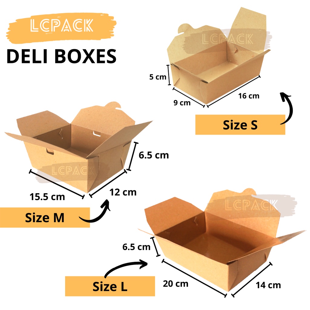 Jual PAPER DELI BOX FOOD PAIL PAPER LUNCH BOX PAPER RICE BOX DELIBOX ...