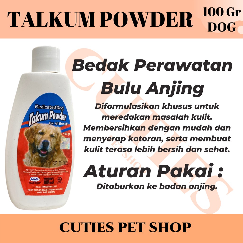 Jual Bedak Anjing / Medicate Dog Talkum Powder 100gram / Masalah Kulit ...