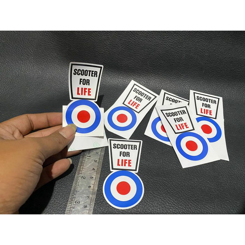 Jual Stiker sticker logo brand vespa scooter for life cutting bagus ...