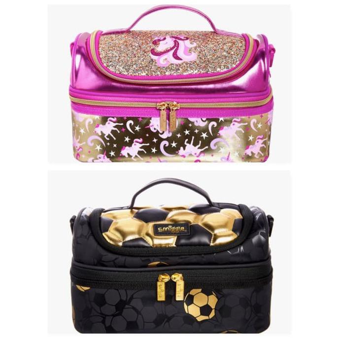 Jual SMIGGLE GOLD TAS MAKAN/LUNCHBAG DOUBLE DECKER WITH LONG STRAP ...