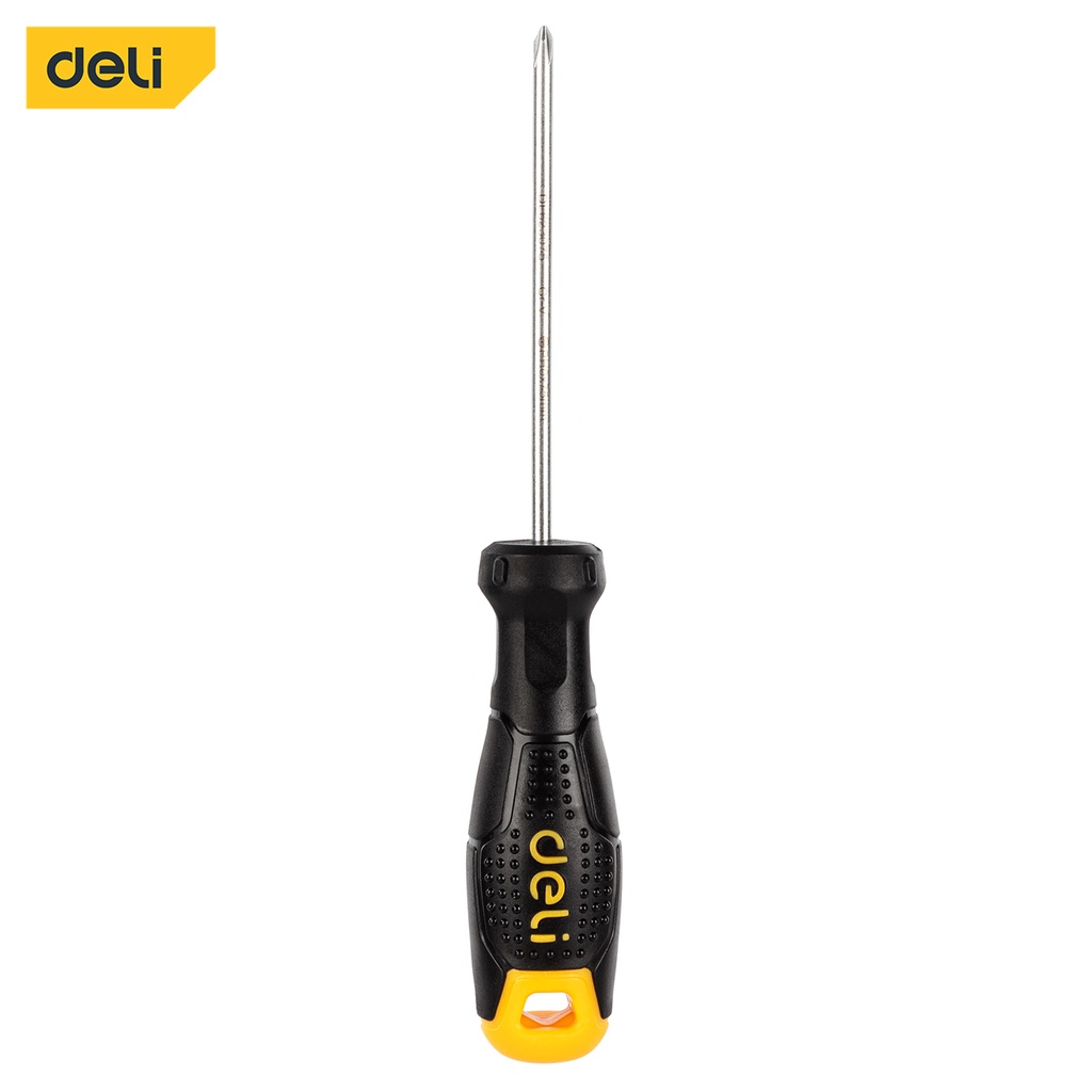 Jual Deli Phillips Screwdriver /Obeng Plus Minus PH0 - 3mm x75mm ...