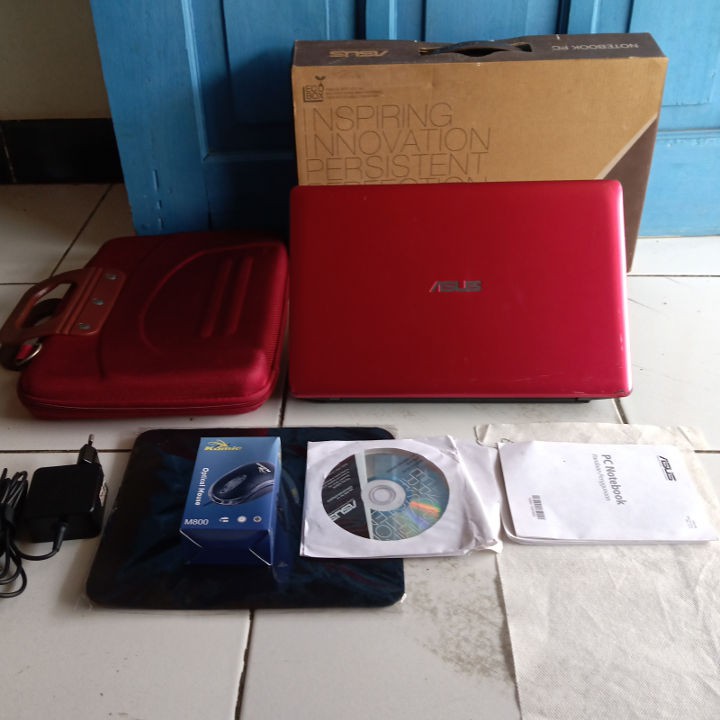 Jual Asus X200CA RAM 4GB HDD 500GB Fullset Lengkap Warna Merah Hitam ...