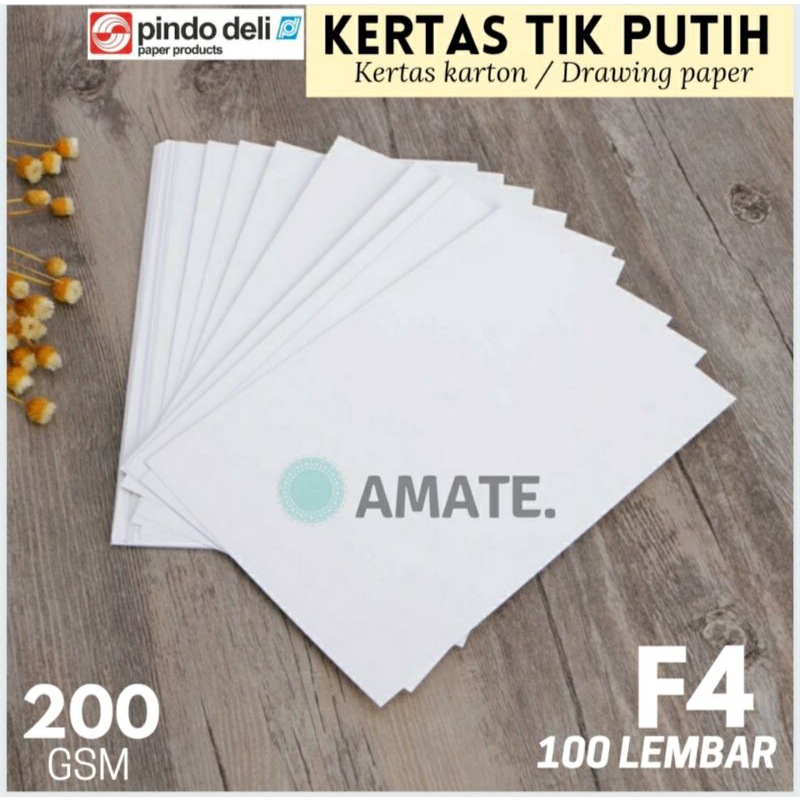 Jual Kertas TIK 200gsm F4 isi 100 Lembar / Kertas Drawing Paper Karton ...