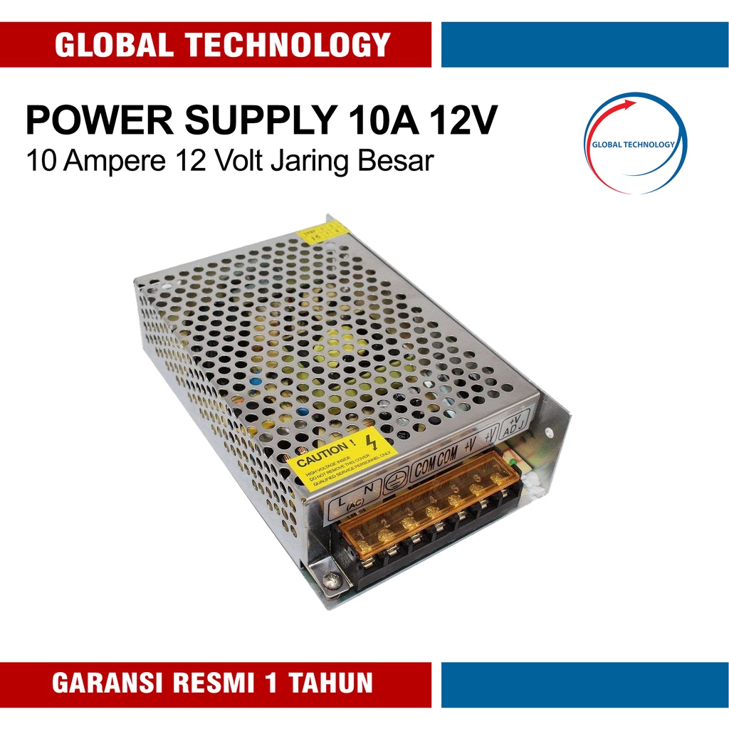 Jual POWER SUPPLY 12V 10A / PSU 12V 10A / Power Supply CCTV Jaring Besar | Shopee Indonesia