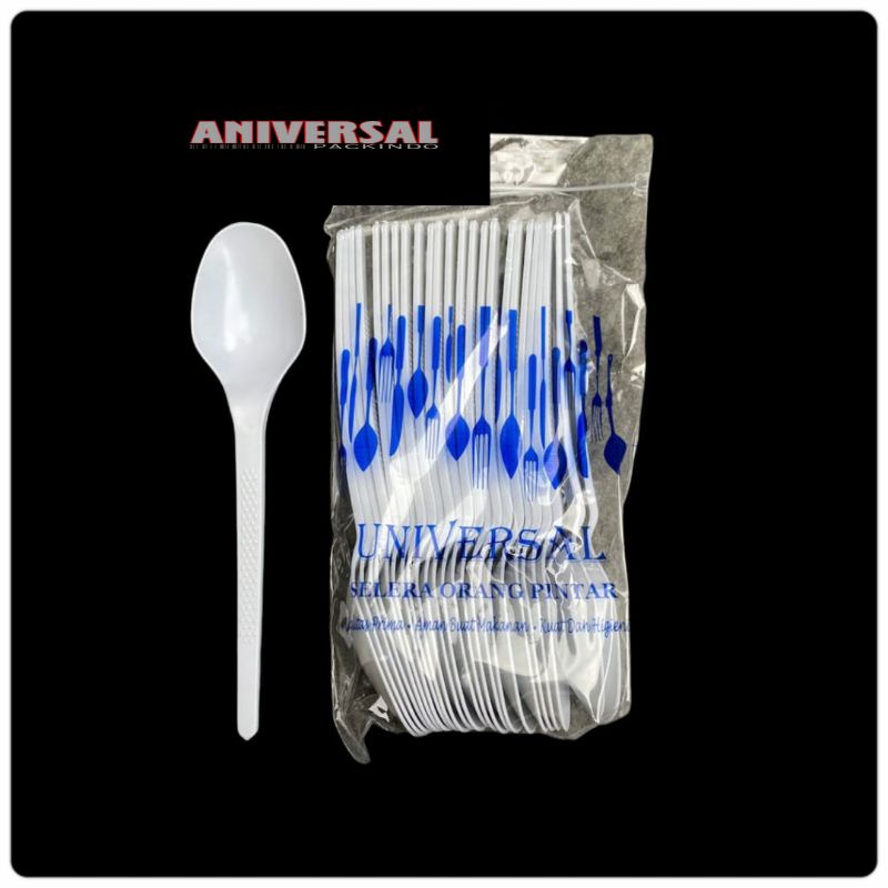Jual Sendok Plastik Putih Susu Higienis Food Grade( HARGA PeR Pack isi ...