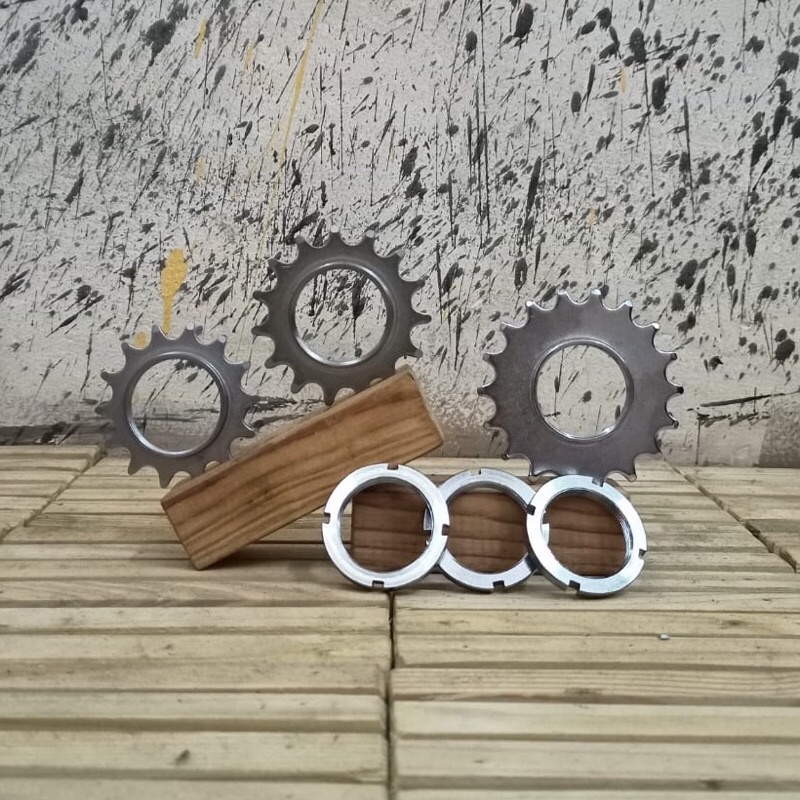 Jual Unbrand Cog Set ( Cog + Lockring ) Stainless Steel 13t 14t 15t 16t ...