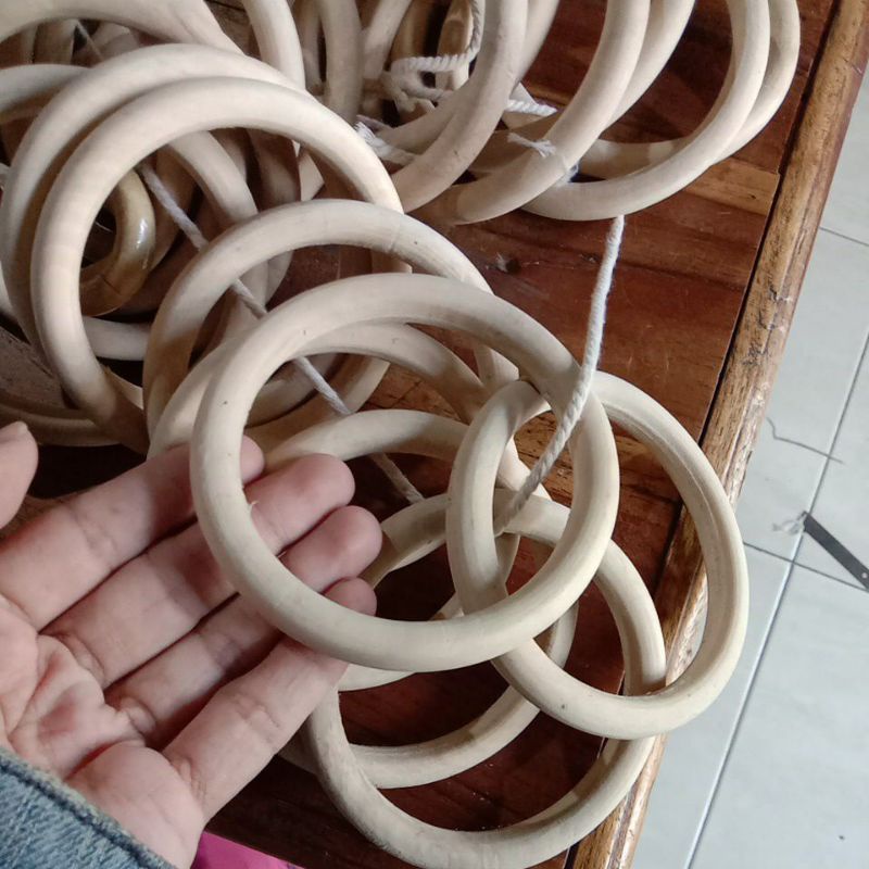 Jual Ring Kayu Natural 4 Ukuran tanpa sambungan | Wooden Ring | Ring ...