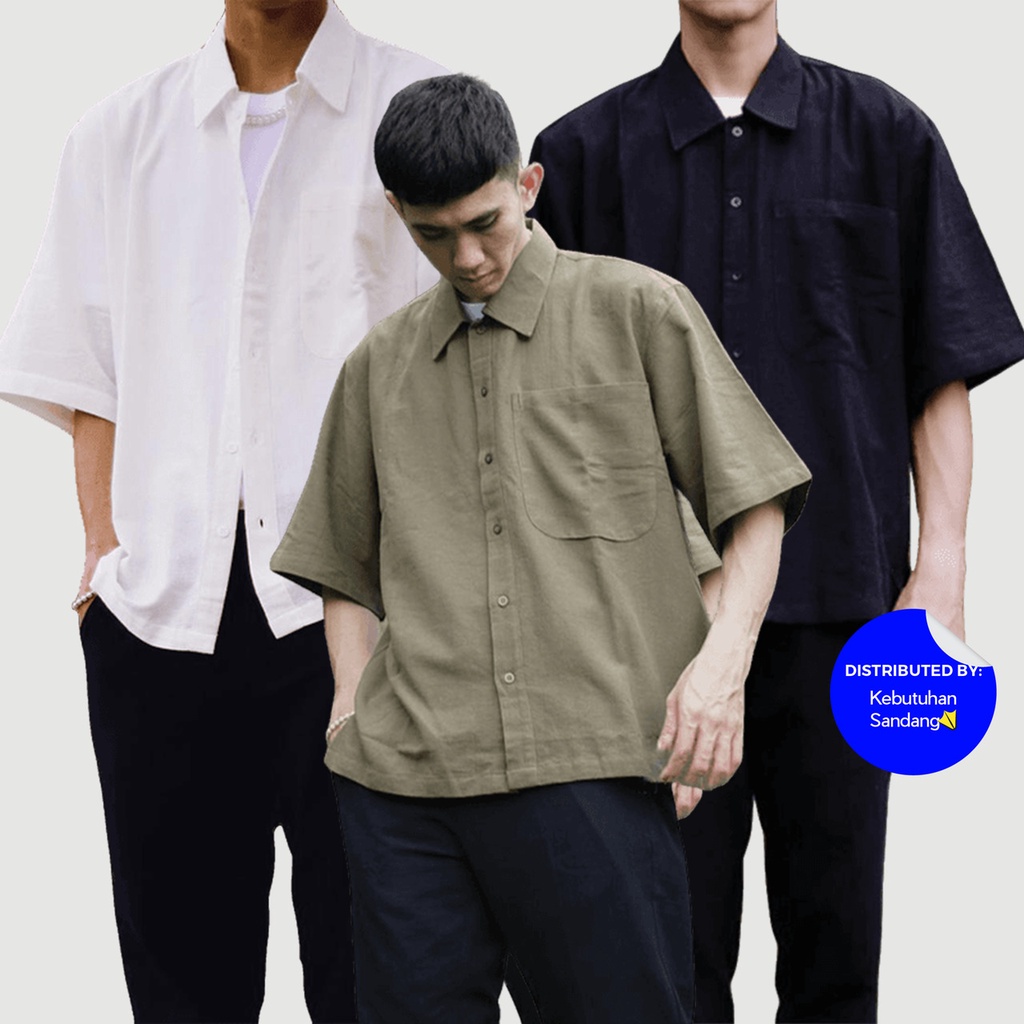 Jual Kemeja Linen Oversize Unisex 'Wiraga' by Invogue Original / Kemeja ...