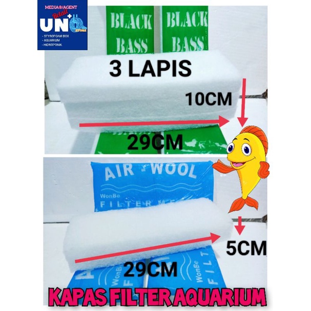 Jual KAPAS FILTER PEMBERSIH AIR AQUARIUM TEBAL 5 DAN 10 CM | Shopee ...