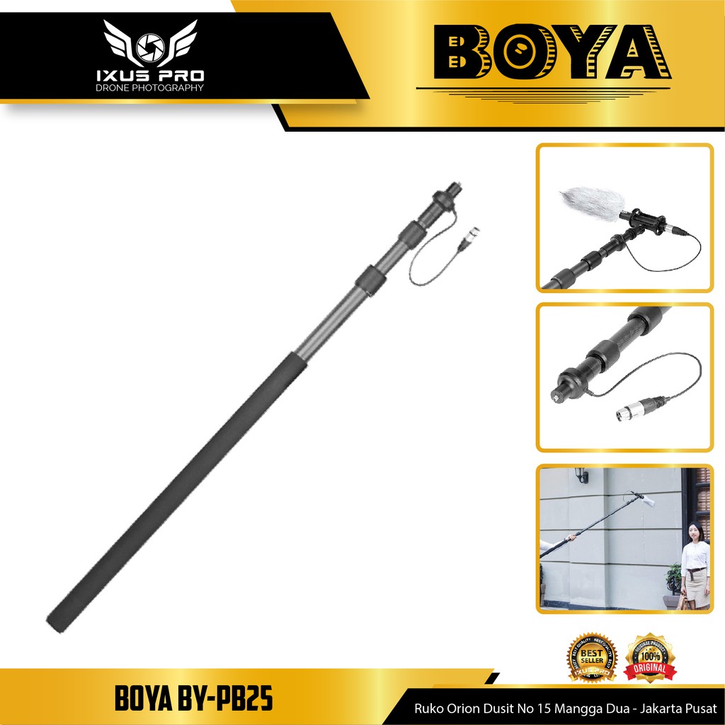 Jual BOYA BY-PB25 Carbon Fiber Mic Boom Pole with Internal XLR cable ...