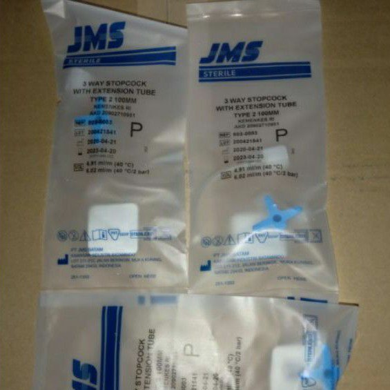 Jual 3WAY STOP COCK WITH EXTENSION TUBE 100MM | JMS | THREE WAY STOP ...