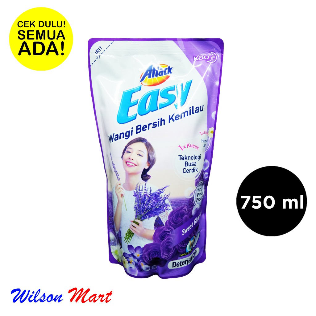 Jual ATTACK EASY SWEET GLAMOUR DETERJEN DETERGENT CAIR 750 ML REFILL | Shopee Indonesia