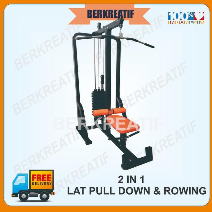 Jual Ready Stok - Alat Fitness Lat Pull Down & Rowing Machine - Hitam ...