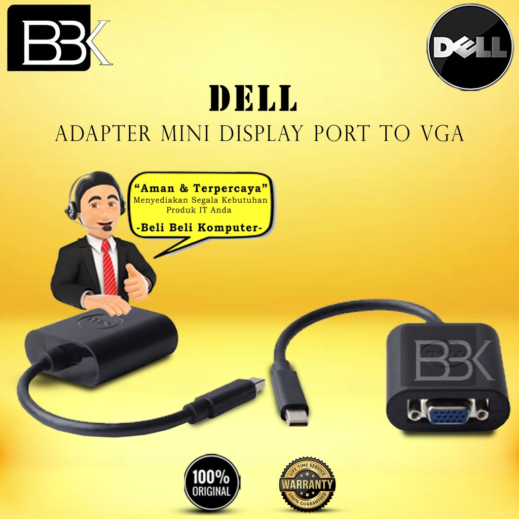 Jual Dell Adapter Mini Display Port to VGA | Shopee Indonesia