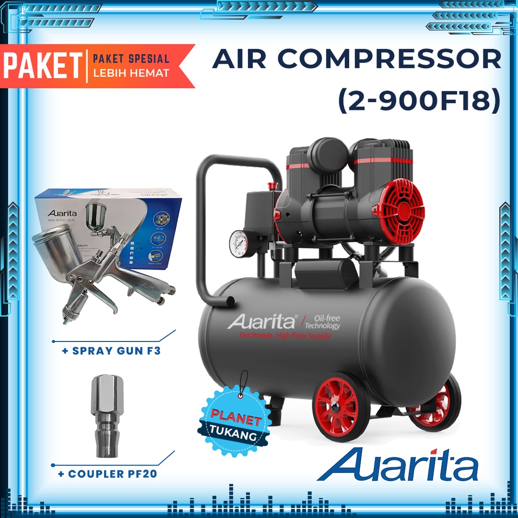 Jual Mesin Kompressor Angin Auarita 1HP Silent Oilless Compressor ...