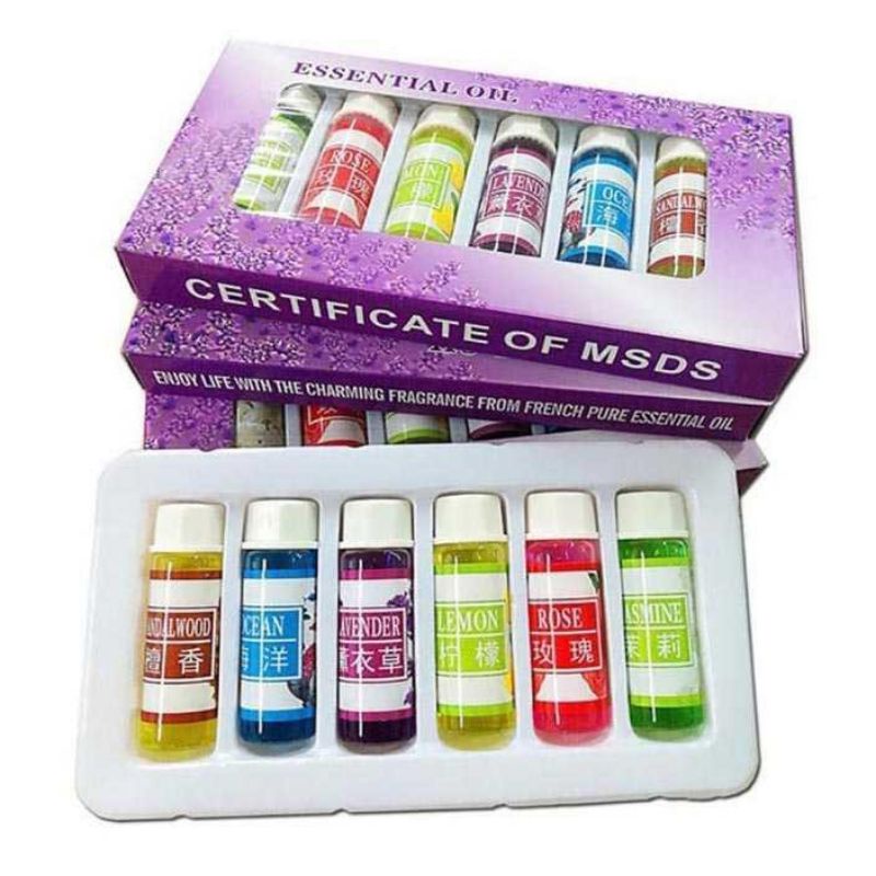 Jual Essential oil isi ulang diffuser set isi 6 ukuran 5ml | Shopee ...