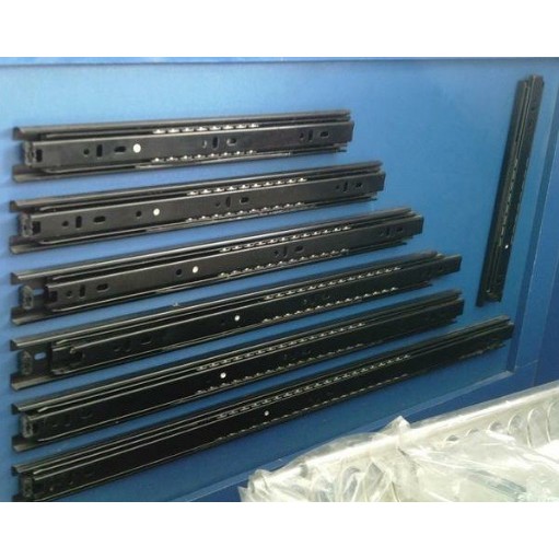 Jual 45 Cm Rel Laci hitam Double Track Ball Full Extension Besi ...