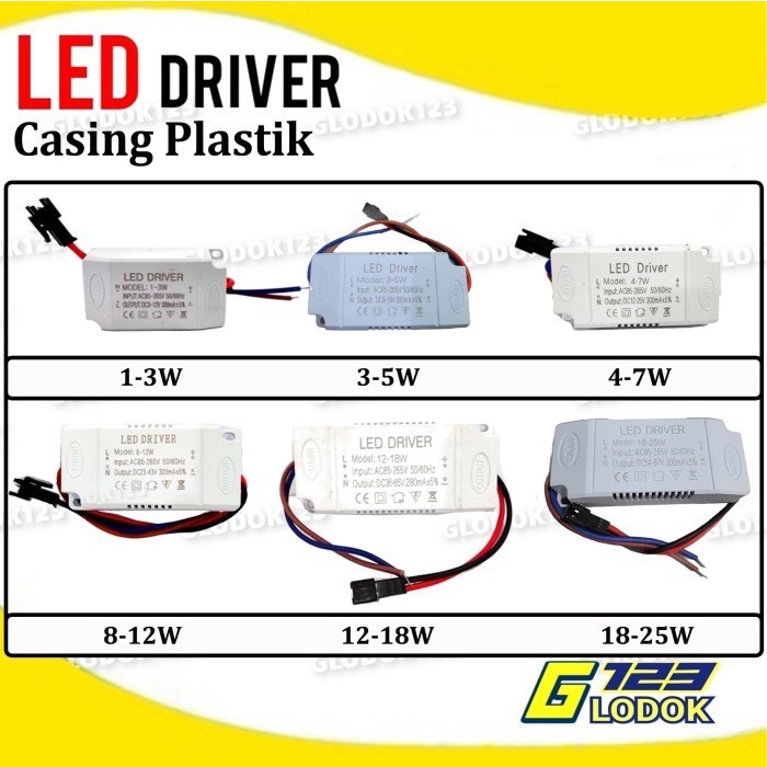 Jual LED Driver 1-3*1Watt, 4-7*1Watt, 8-12*1Watt, 12-18*1Watt Dengan ...