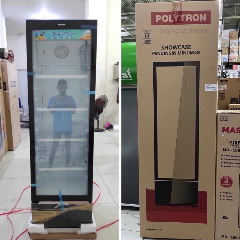 Jual Showcase Polytron 4 rak SCN-237 Kulkas lemari es pendingin full ...