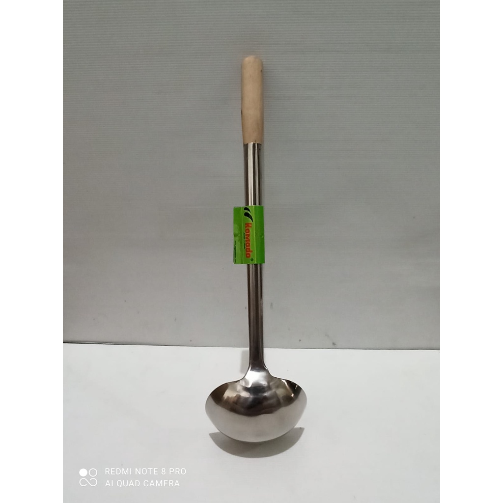 Jual IRUS CENTONG STAINLESS BESAR JUMBO GAGANG KAYU UKURAN 52CM ...