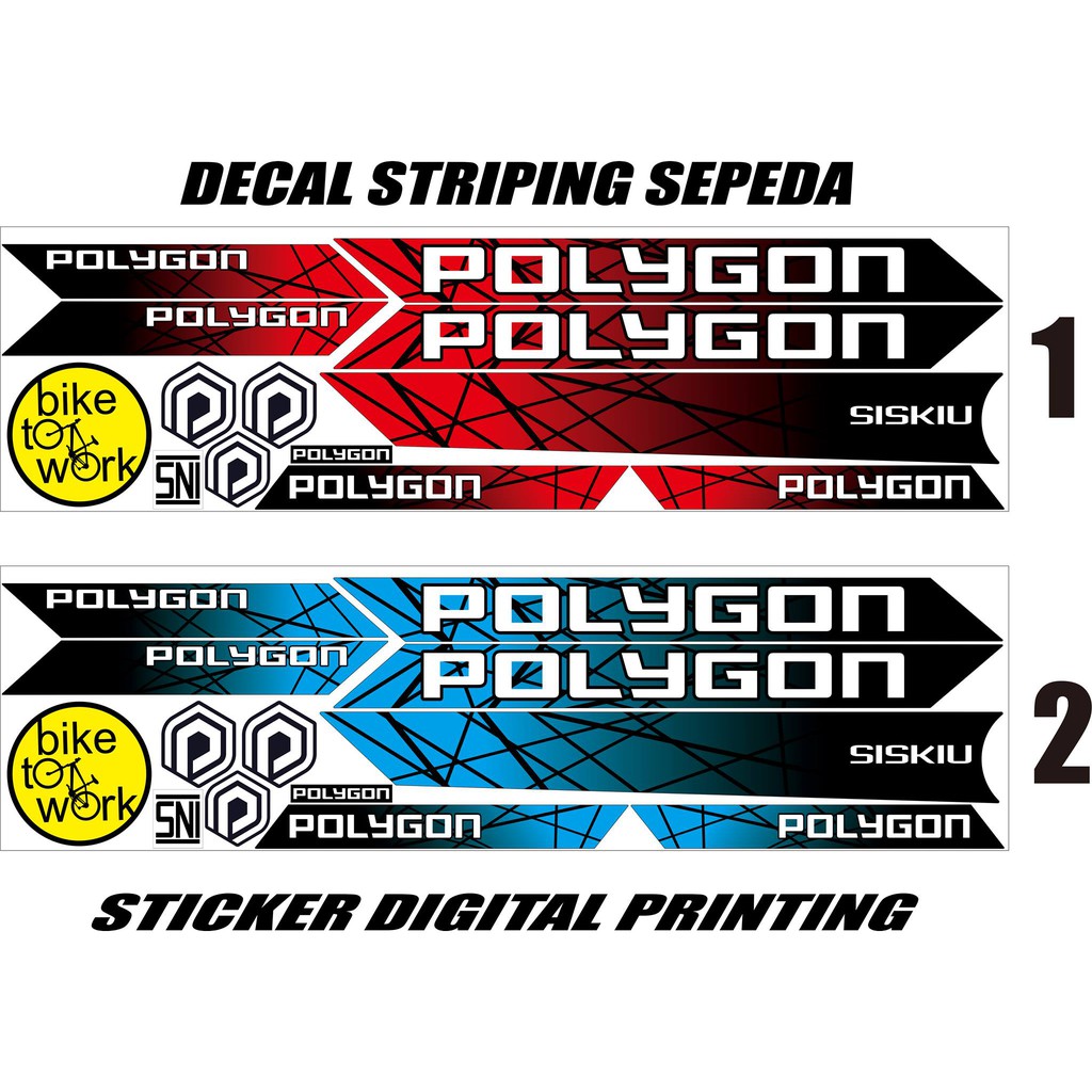 Jual STICKER VARIASI POLYGON STILE SEPEDA. | Shopee Indonesia