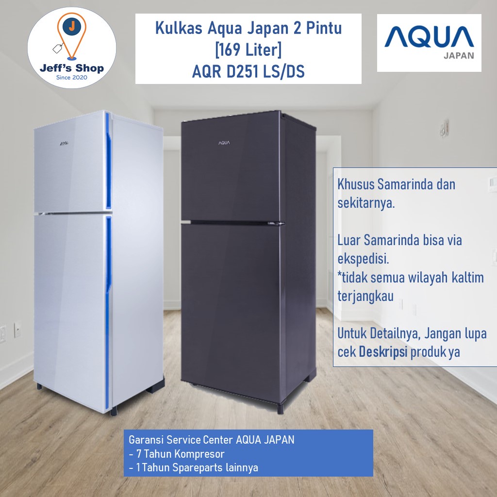 Jual Kulkas Aqua Japan 2 Pintu [169 Liter] AQR D251 LS/DS | Shopee Indonesia