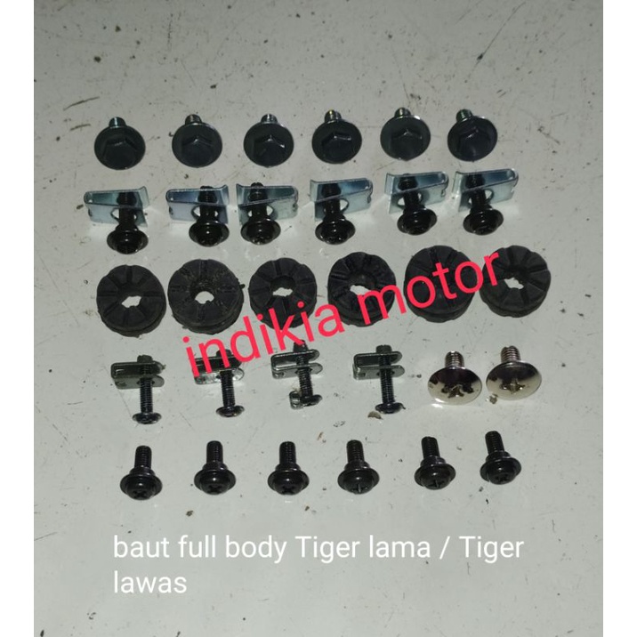 Jual baut baud body full Tiger lama lawas plus karet body eceran ...