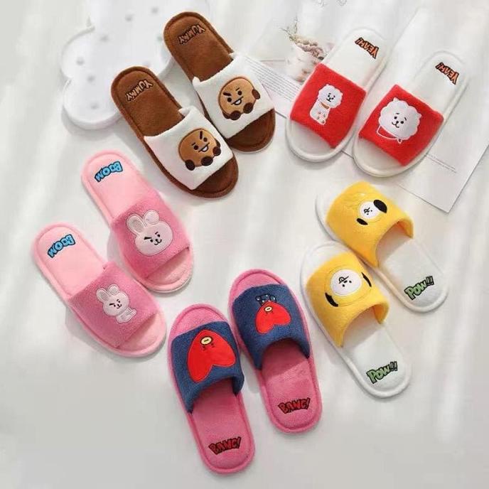 Jual SANDAL BTS TATA CHIMMY COOKY RJ SHOOKY JIMIN JUNGKOOK SEPATU KAMAR ...