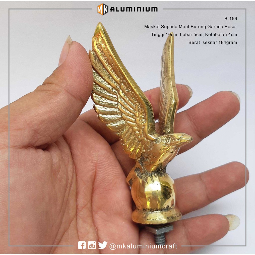Jual Maskot Slebor Sepeda Onthel - Motif Garuda Besar - MK Aluminium ...