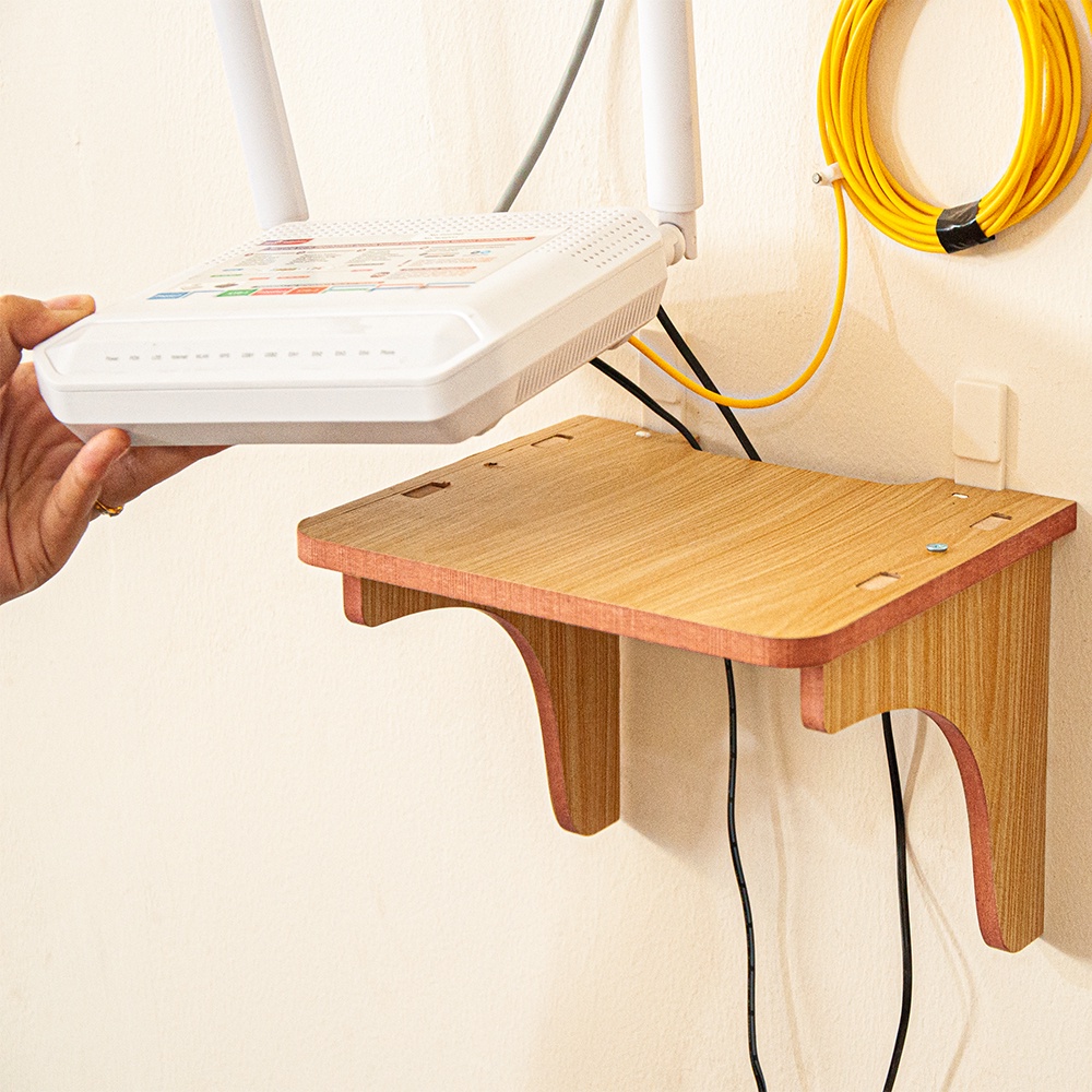 Jual Rak Ambalan Gantung Dinding Modem/Wifi Decoder Serbaguna Minimalis ...