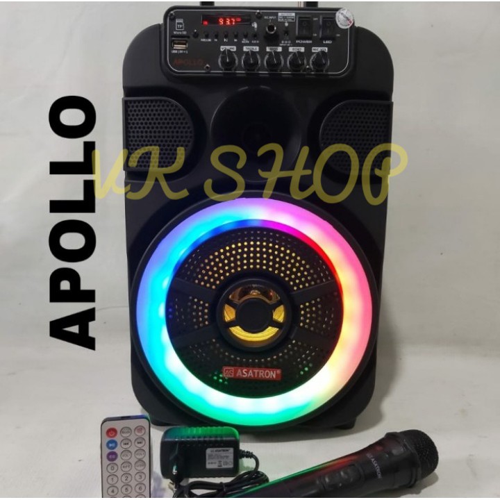Jual SPEAKER PORTABLE ASATRON APOLLO 8 INCH ORIGINAL | Shopee Indonesia