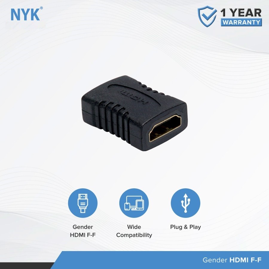 Jual Sambungan HDMI (Gender) F-F NYK / Converter Gender HDMI F/F NYK | Shopee Indonesia