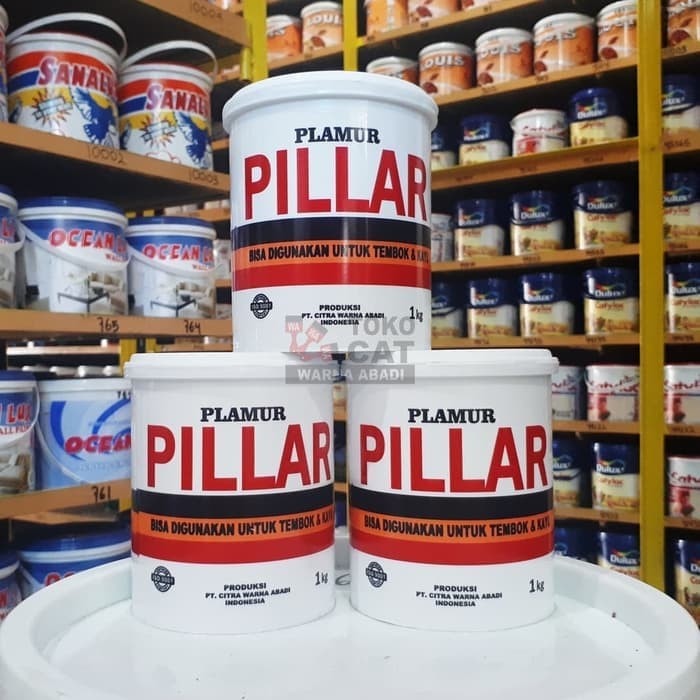 Jual PERTUKANGAN CAT & PERLENGKAPAN PLAMIR PILLAR 1 KG | Shopee Indonesia