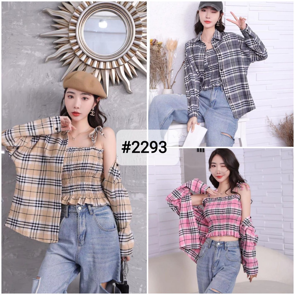 Jual HARGA GROSIR One set Kemeja+tengtop (3WARNA) | Shopee Indonesia