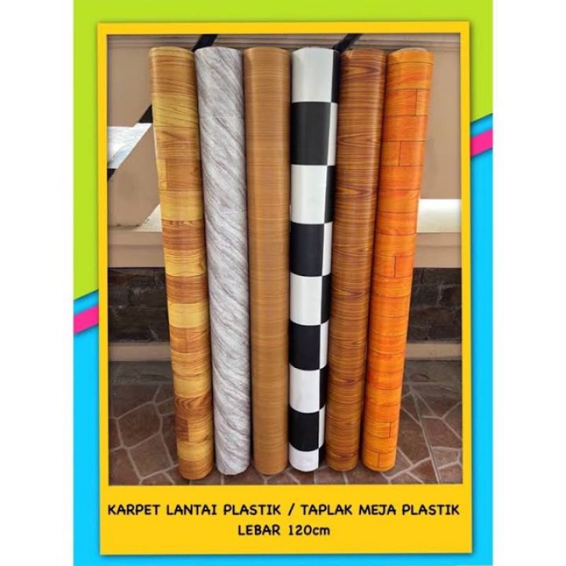 Jual Jual Karpet Plastik Vinyl 1 ROLL 20 meter TEBAL Untuk Alas Meja dan Lantai, Beragam ...
