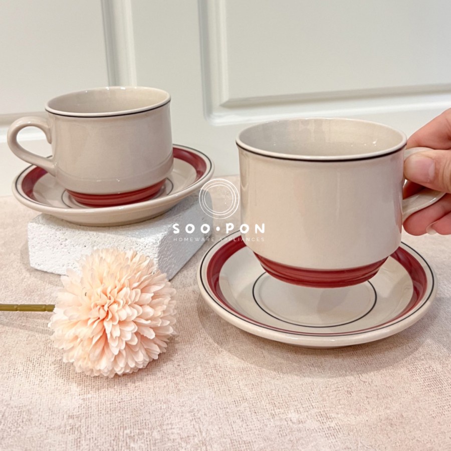 Jual Cangkir Lepek Keramik Sango Putih Lis Emas Polos List | Shopee ...