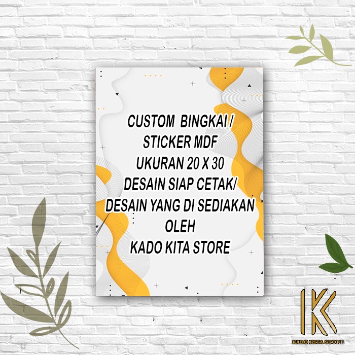 Jual Hiasan Dinding Custom Bingkai Sticker MDF Kado Kita Store Ukuran ...