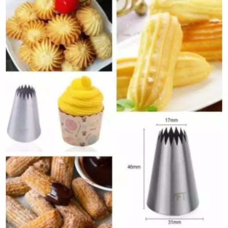 Jual Spuit Churros/Spuit Kue kering/Semprit Sagu Keju Stainless Q1 ...