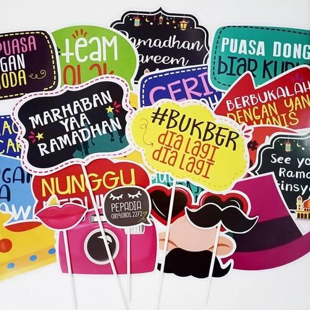 Jual DEKORASI BUKBER RAMADHAN LEBARAN 20P FUN PROPS PHOTOBOOTH | Shopee ...