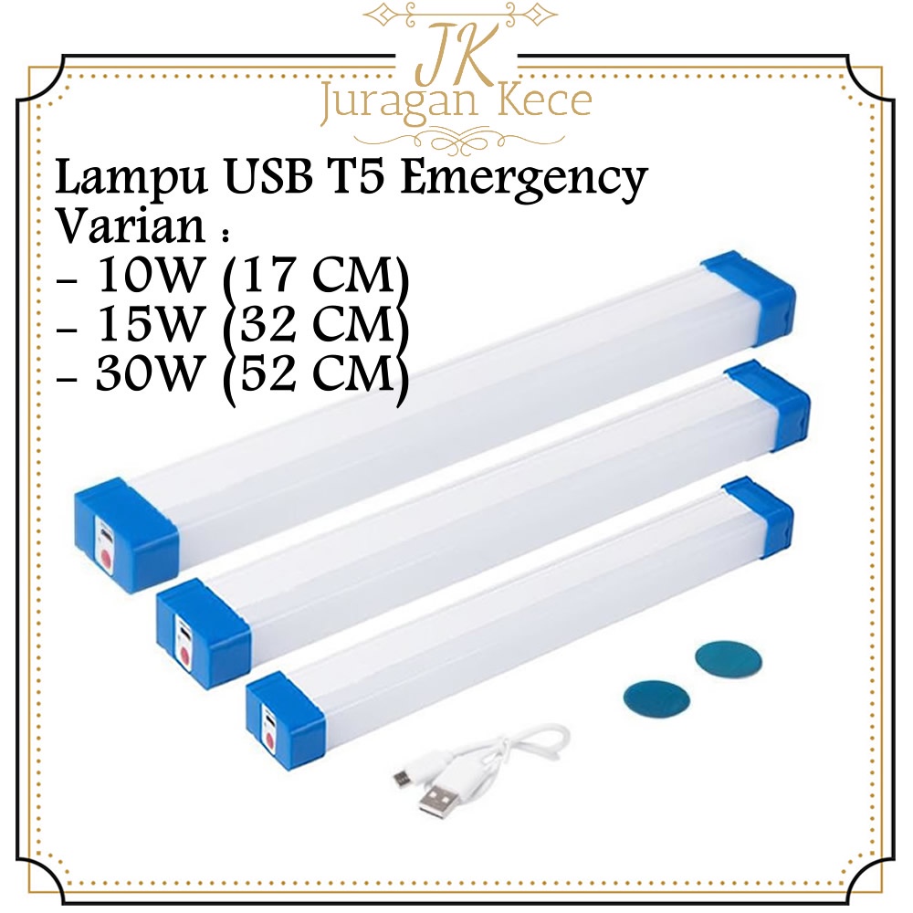 Jual Lampu USB T5 LED Emergency Charger Portable 10W / 15W / 30W ...