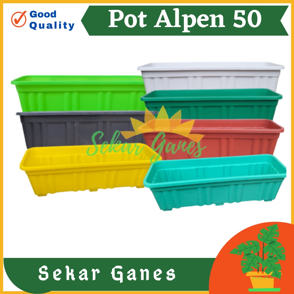 Jual Sekarganes Pot Panjang Alpen 50 Putih Hitam Hijau Coklat Merah ...