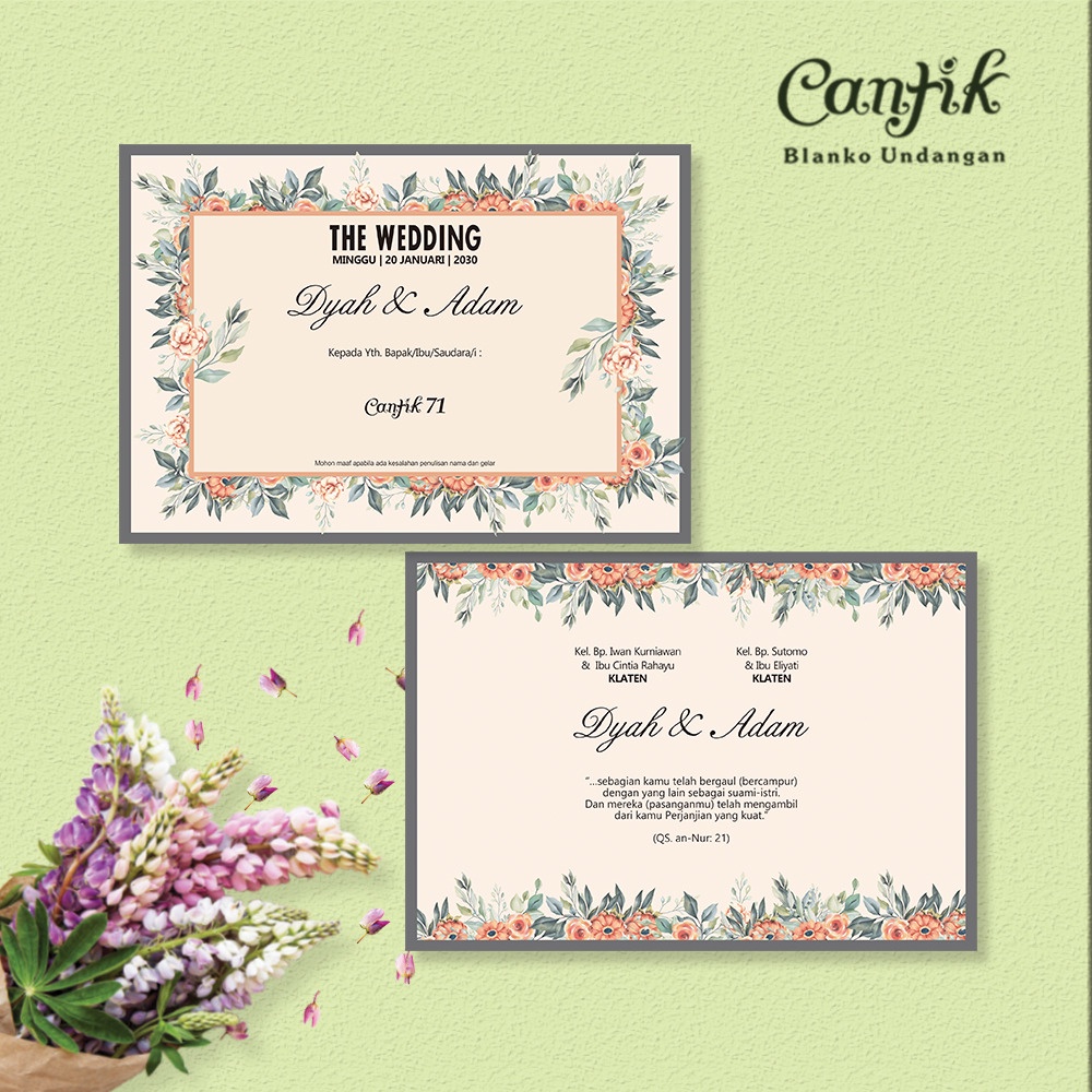 Jual CANTIK 71 | BLANKO UNDANGAN | BLANGKO UNDANGAN | BLANGKO UNDANGAN ...