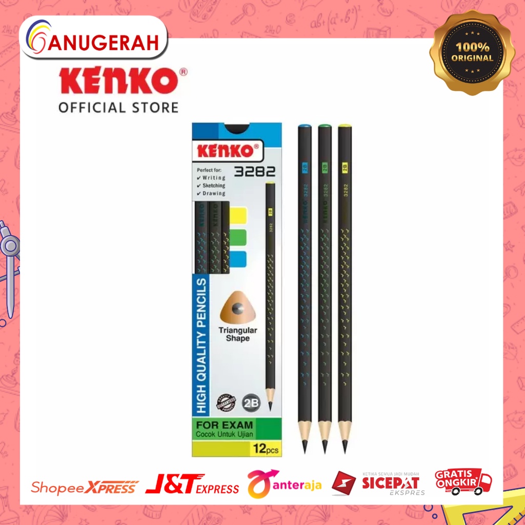 Jual KENKO 3282 PENSIL 2B (PACK) | Shopee Indonesia