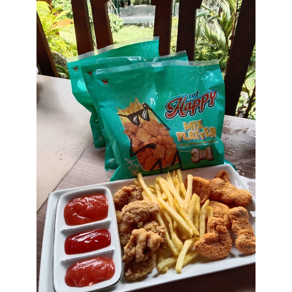 Jual Kentang, Nugget, Chicken Karage | Mix Platter 3 in 1 | Warung Ceu ...