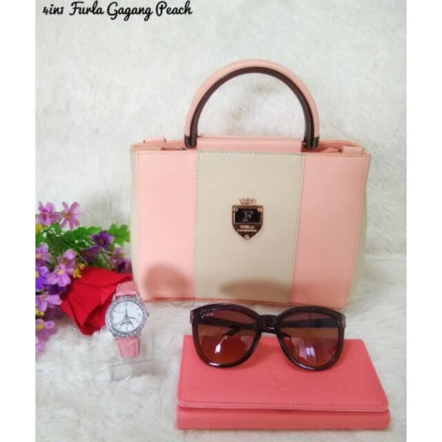 Jual Tas paket 4in1 fur*la gagang PEACH / tas paket murah / tas paket ...
