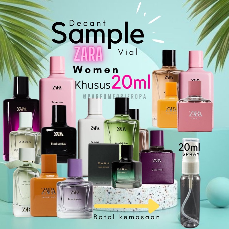 Jual Parfum Zara original sample decant vial parfume tahan lama minyak ...