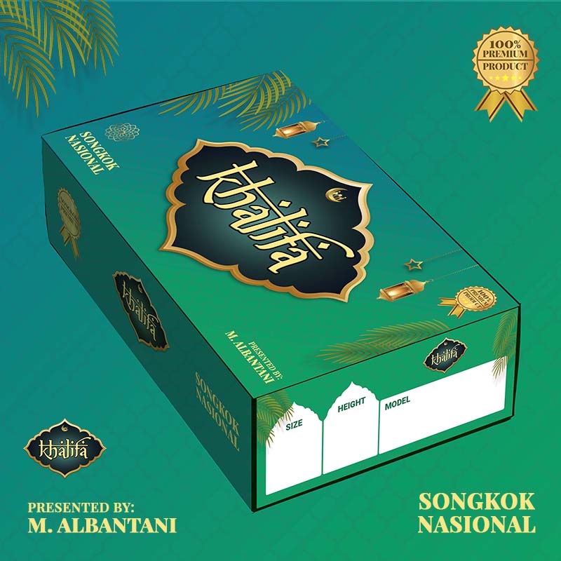 Jual Plastik Packaging Khalifa Asli Kardus Peci Hitam Slop Kopiah ...